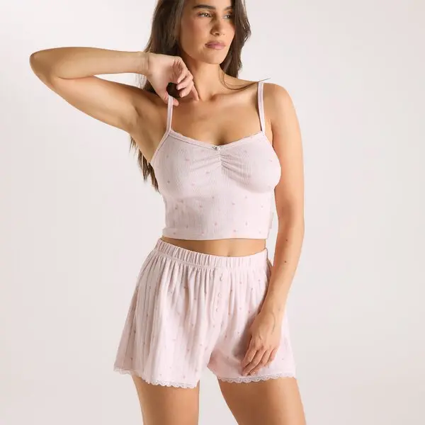 Lounge Pointelle Cami Pajama Top - Pink