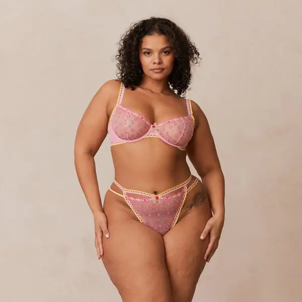 Lounge Daisy Embroidered Balcony Bra - 28 / D