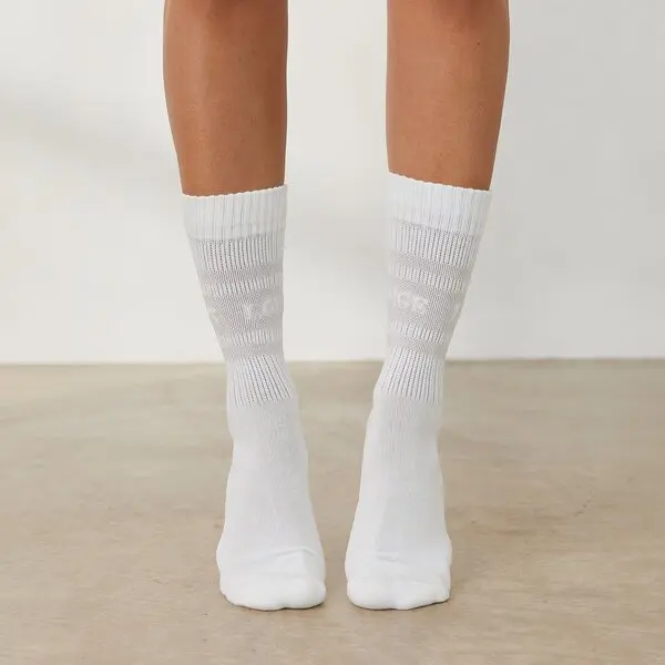 Lounge Essential Mid-high Socks - Cream