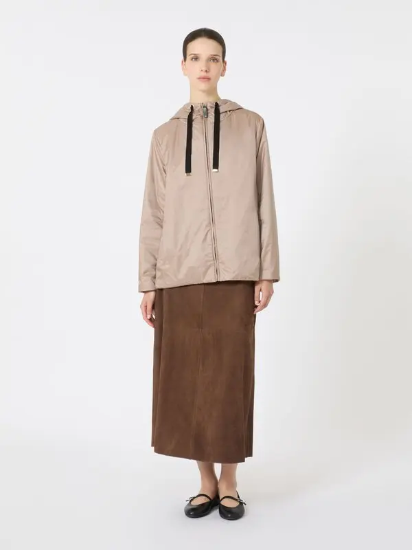Max Mara Padded Hooded Water-repellent Canvas Jacket - Turtledove