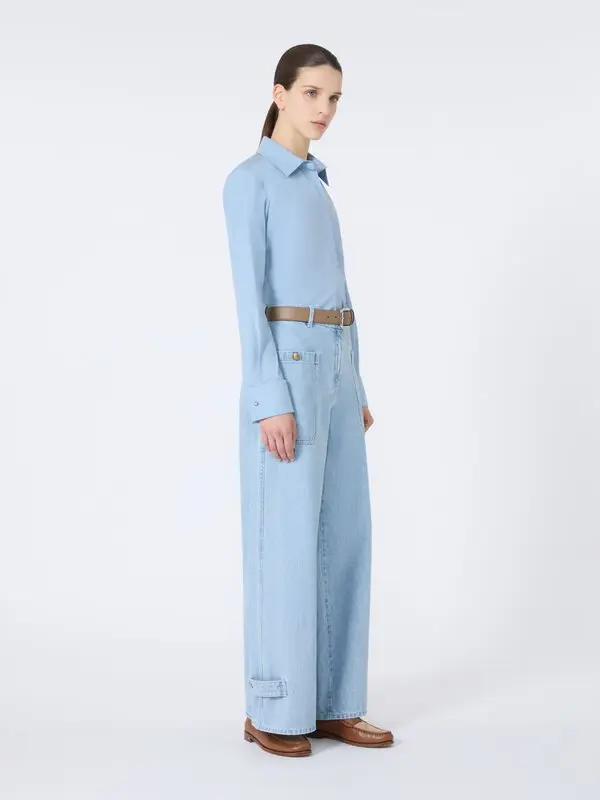 Max Mara Wide-fit Denim Jeans With Tab Detail