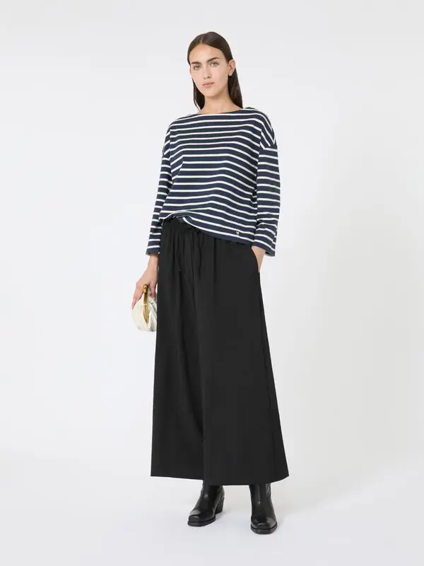 Max Mara Relaxed-fit Wool Trousers - Black