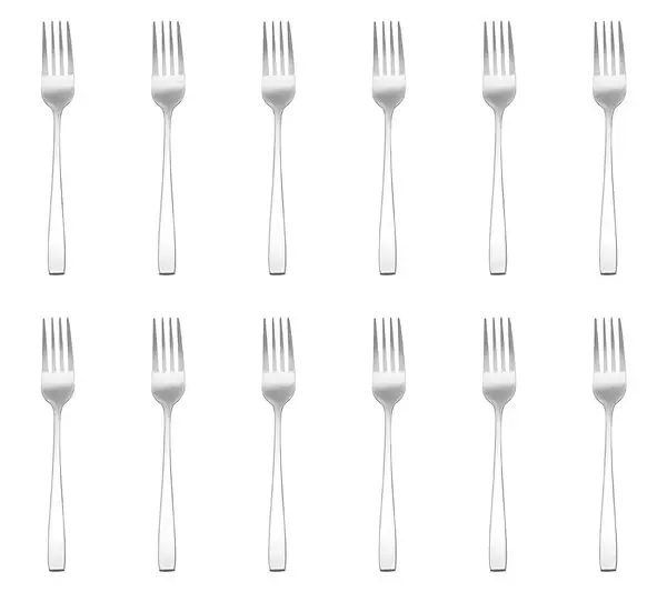 GODINGER Set Of 12 Chisel Matte 18/0 Ss Salad Forks