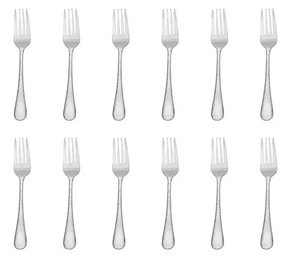 GODINGER Set Of 12 Salem Mirrored 18/0 Ss Saladforks