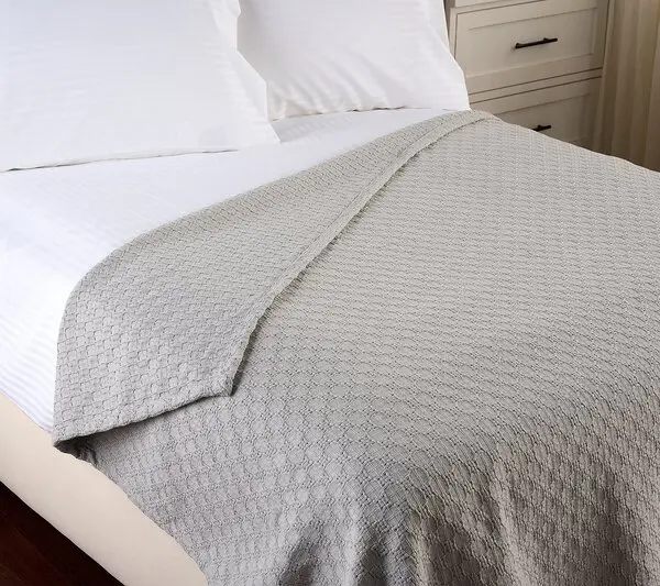 NORTHERN NIGHTS As Is Basketweave Texturedblanket- Full