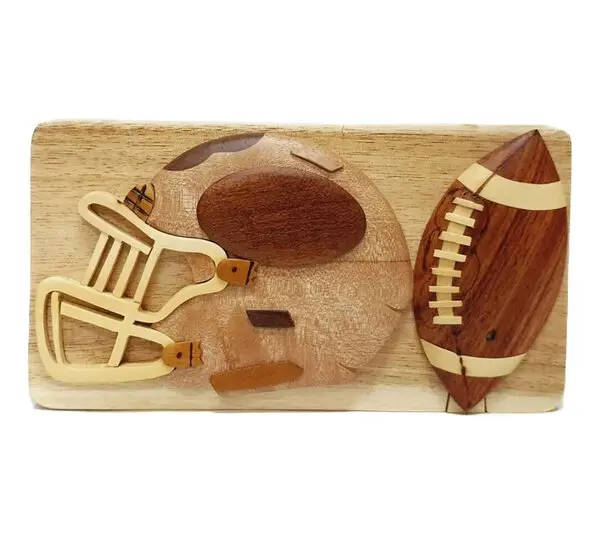 CARVER DAN'S As Is Football Puzzle Box