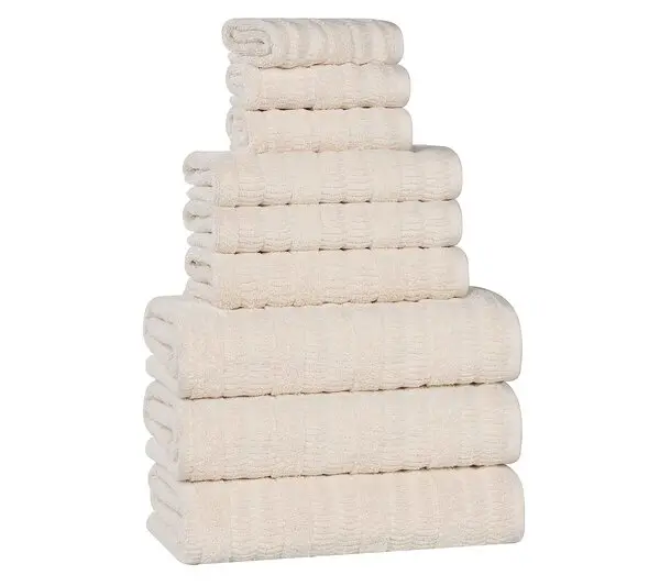 SUPERIOR Mika Cotton Blend Solid 9-piece Towel Et