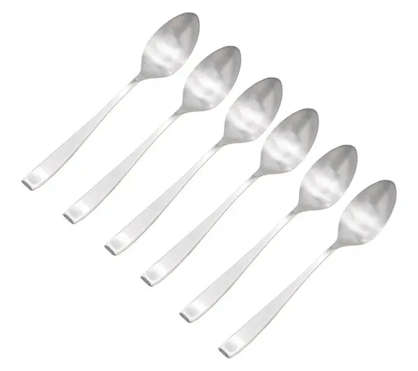 GODINGER Set Of 6 Chisel Matte 18/0 Ss Teaspoons