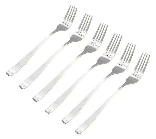 GODINGER Set Of 6 Chisel Matte 18/0 Ss Dinner F Orks