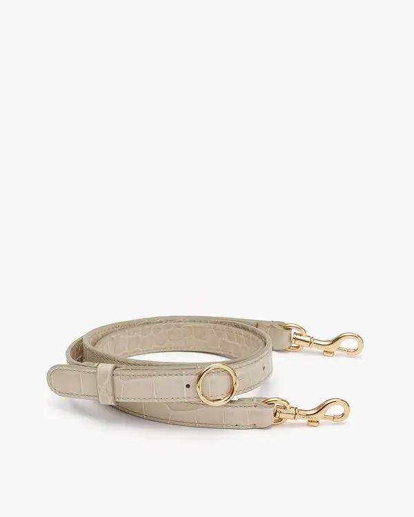 Cuyana Adjustable Leather Luggage Strap - Stone