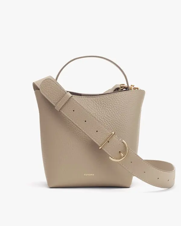Cuyana Mini Linea Bucket Bag - Stone