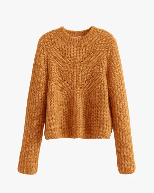 Cuyana Alpaca Wool Crewneck Sweater - Turmeric