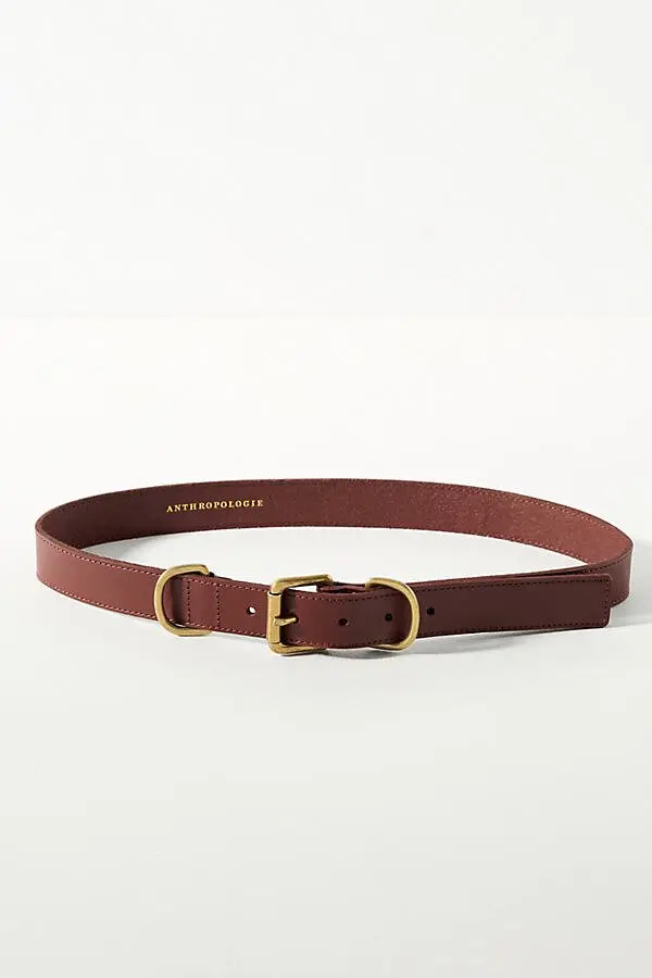 Anthropologie Multi Ring Skinny Belt - Brown