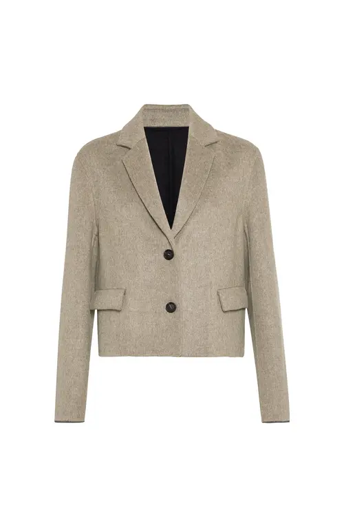 Brunello Cucinelli Hand-crafted Cropped Blazer - Rope