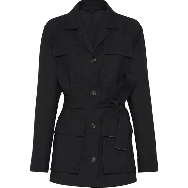 Brunello Cucinelli Fluid Twill Blazer - Lignite Grey