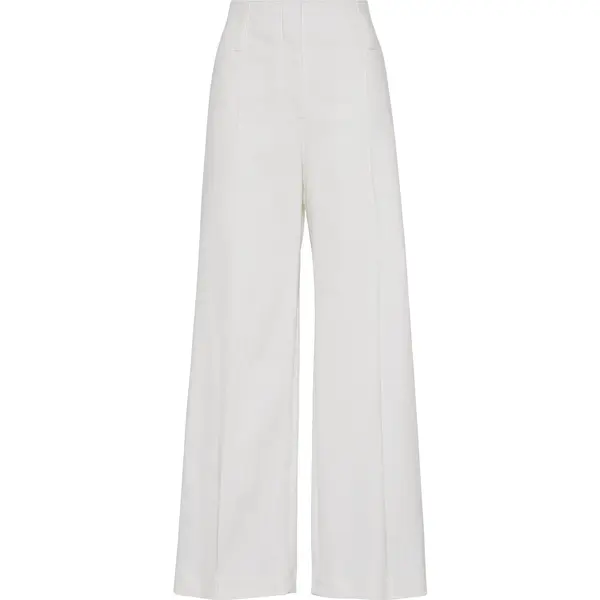 Brunello Cucinelli Flared Sartorial Trousers - Ivory