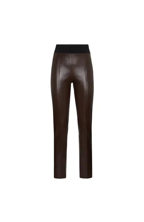Brunello Cucinelli Stretch Nappa Leggings - Rust Brown