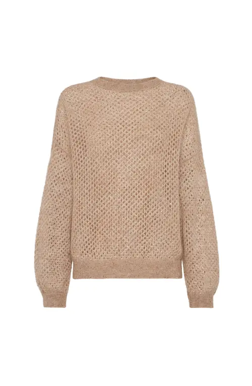 Brunello Cucinelli Mesh Sweater - Hazelnut