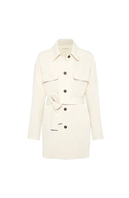 Brunello Cucinelli Twill Blazer With Monili Detail