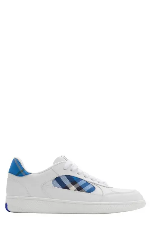 Burberry Terrace Check Court Sneakers - White/ Hyacinth Ip Ch