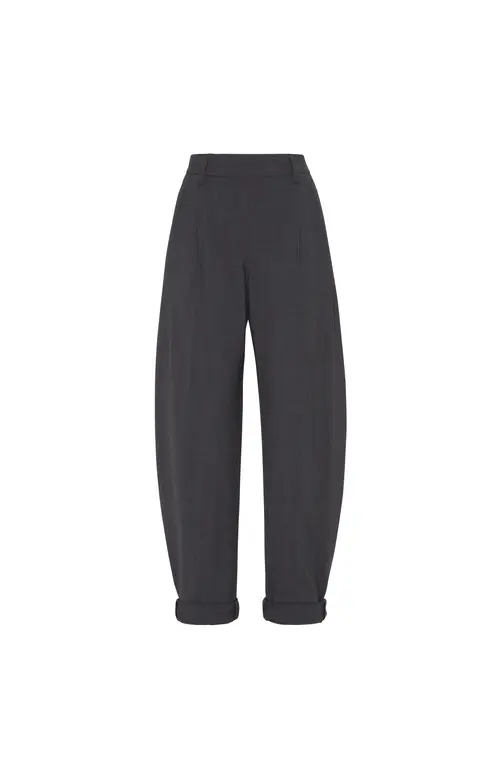 Brunello Cucinelli Slouchy Virgin Wool Trousers - Anthracite
