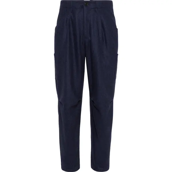 Brunello Cucinelli Virgin Wool Flannel Trousers - Night