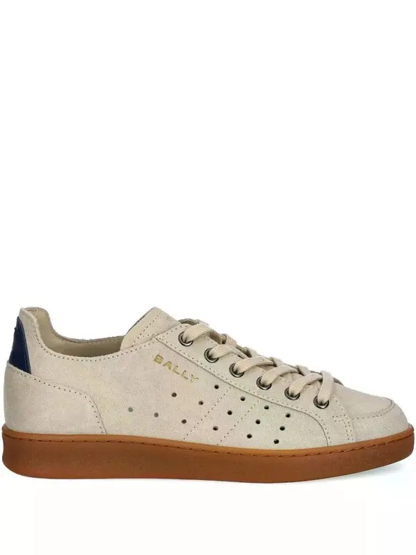 Bally Perforated-detail Suede Sneakers