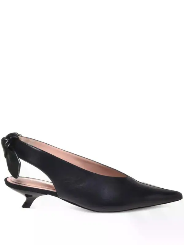 Alberta Ferretti Pointed-toe Leather Pumps - Black