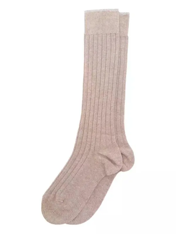 Brunello Cucinelli Ribbed Knee-high Socks - Neutrals