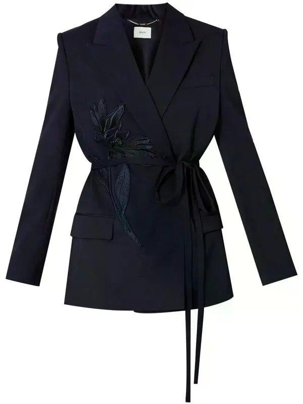Erdem Double-breasted Belted Blazer - Blue