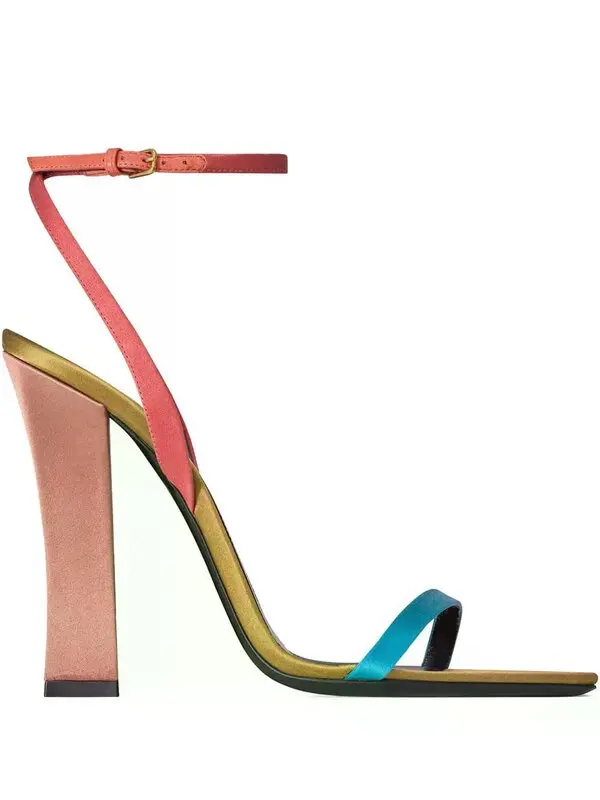 Saint Laurent 110mm Dominique Strappy Sandals - Blue