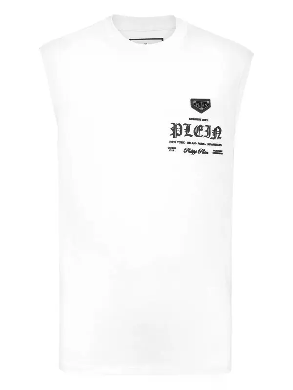 Philipp Plein Logo-appliqué Top - White