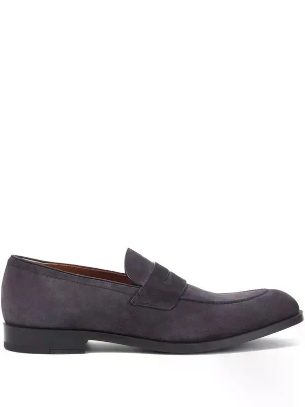 Zegna Penny Suede Loafers - Grey