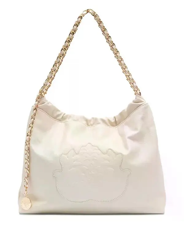 ISLA Embossed Chain Shoulder Bag - Neutrals