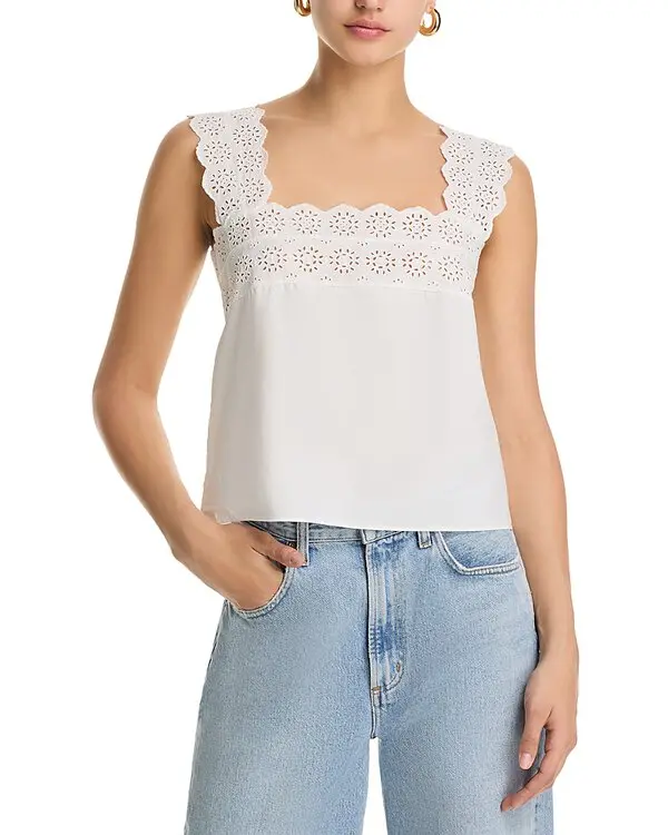 FRAME The Eyelet Tank Top