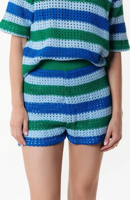 COLOURFUL REBEL Nolita Crochet Stripe Short - Multicolor