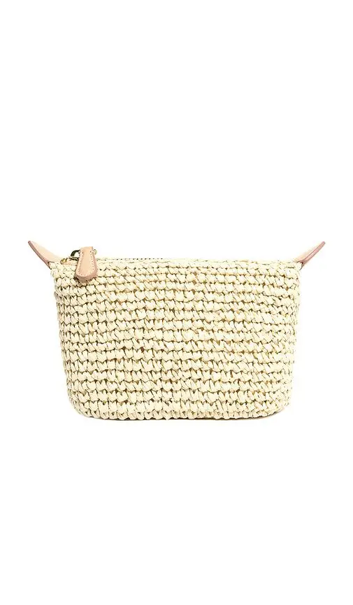 Stoney Clover Lane Raffia Pouchette - Natural