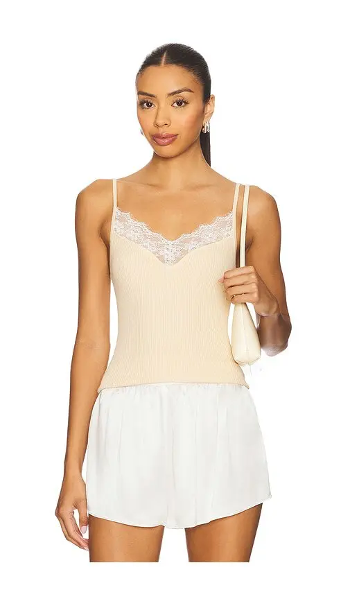 L'academie By Marianna Eugene Tank Top - Tan