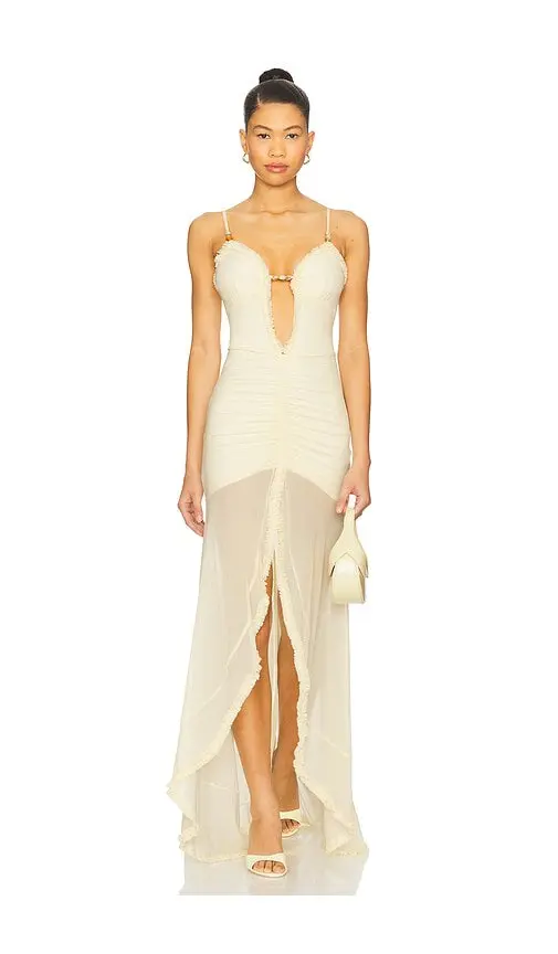 RUNAWAY THE LABEL Kiata Maxi Dress - Lemon