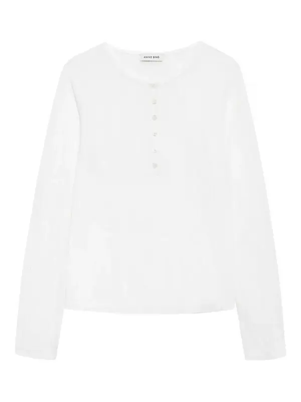 ANINE BING Pia Long-sleeve T-shirt - White