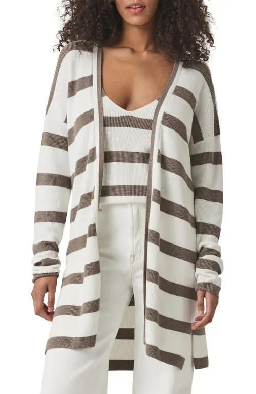 Splendid Octavia Stripe Longline Cardigan - Pine Bark Strpe