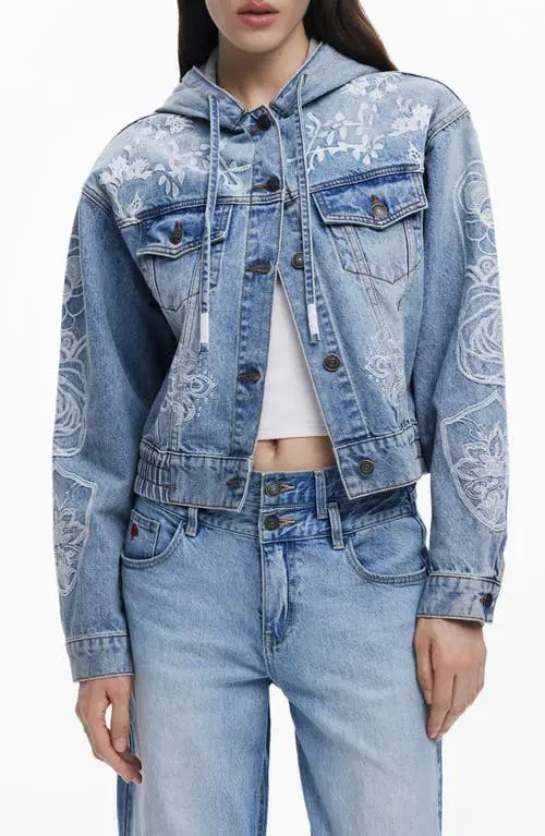Desigual Hooded Denim Jacket