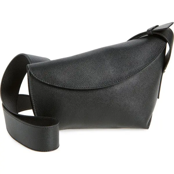Alexander McQueen Large T-bar Leather Sling Bag - Black/ Silver