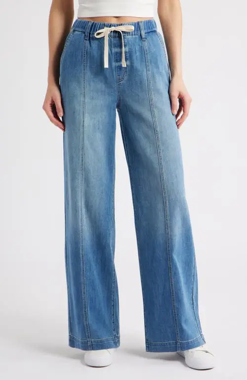 1822 Denim High Waist Wide Leg Drawstring Jeans
