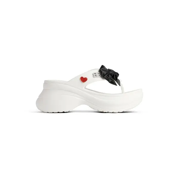 Balenciaga Crocs™ Thong With Jibbitz - White