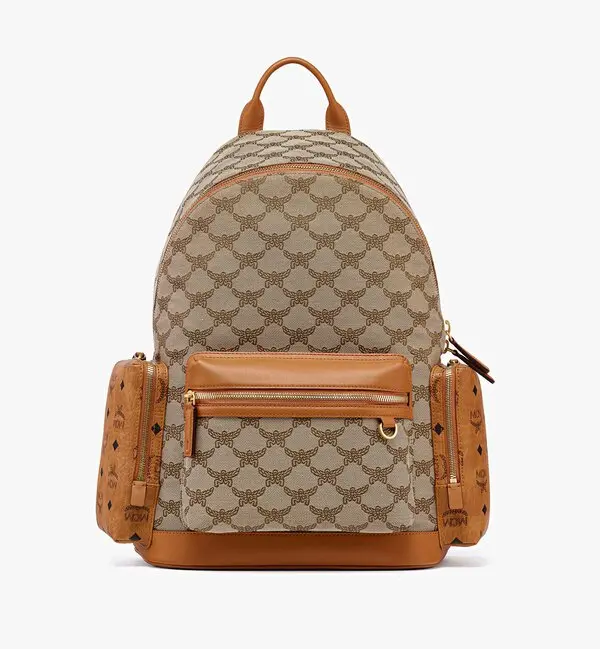 Mcm Stark Backpack In Lauretos Monogram Jacquard