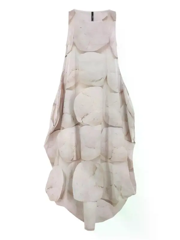 MARIA CALDERARA Printed Sleeveless Dress - Neutrals