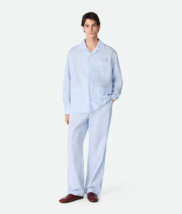 Bottega Veneta Stripe Cotton Poplin Pajama Set