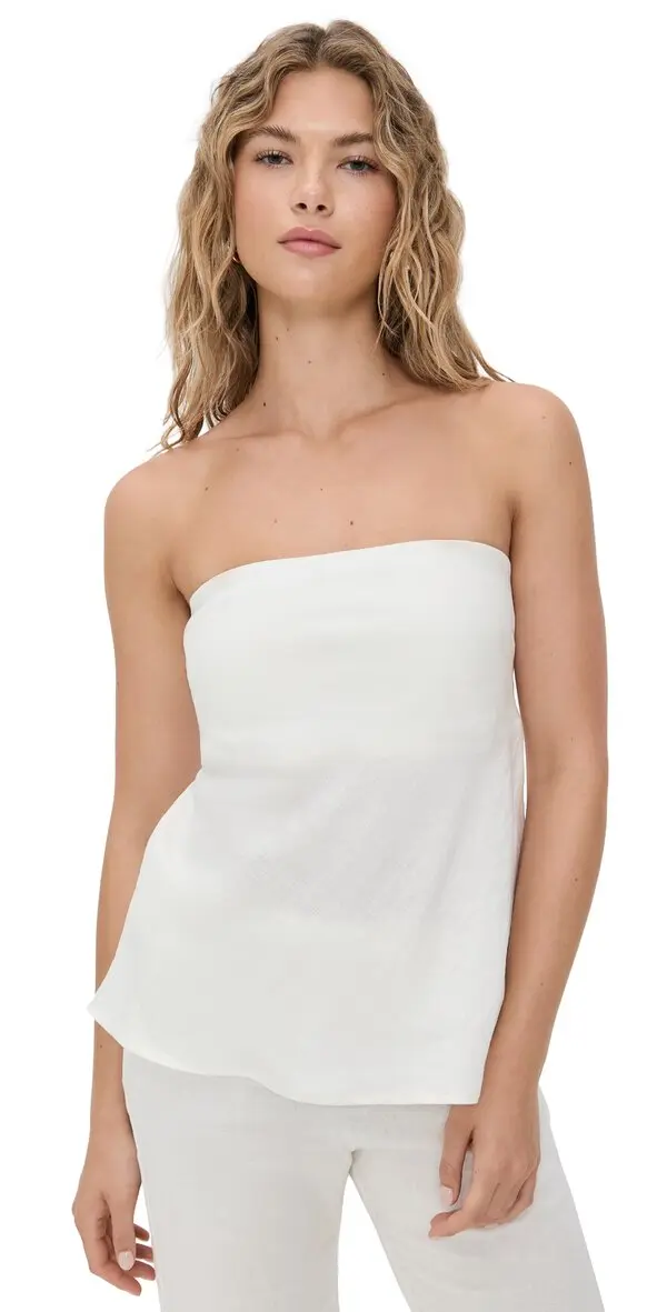 Enza Costa Linen Strapless Tunic
