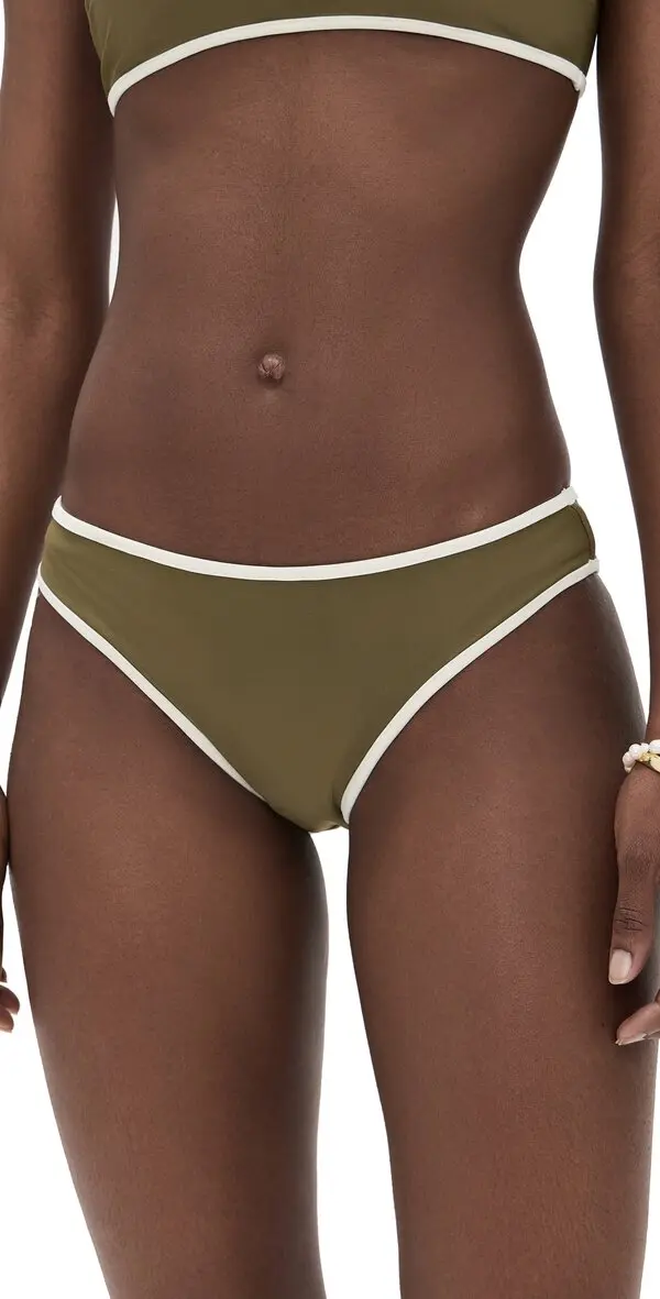 Mikoh Bruna Bikini Bottom - Monoi/ecru
